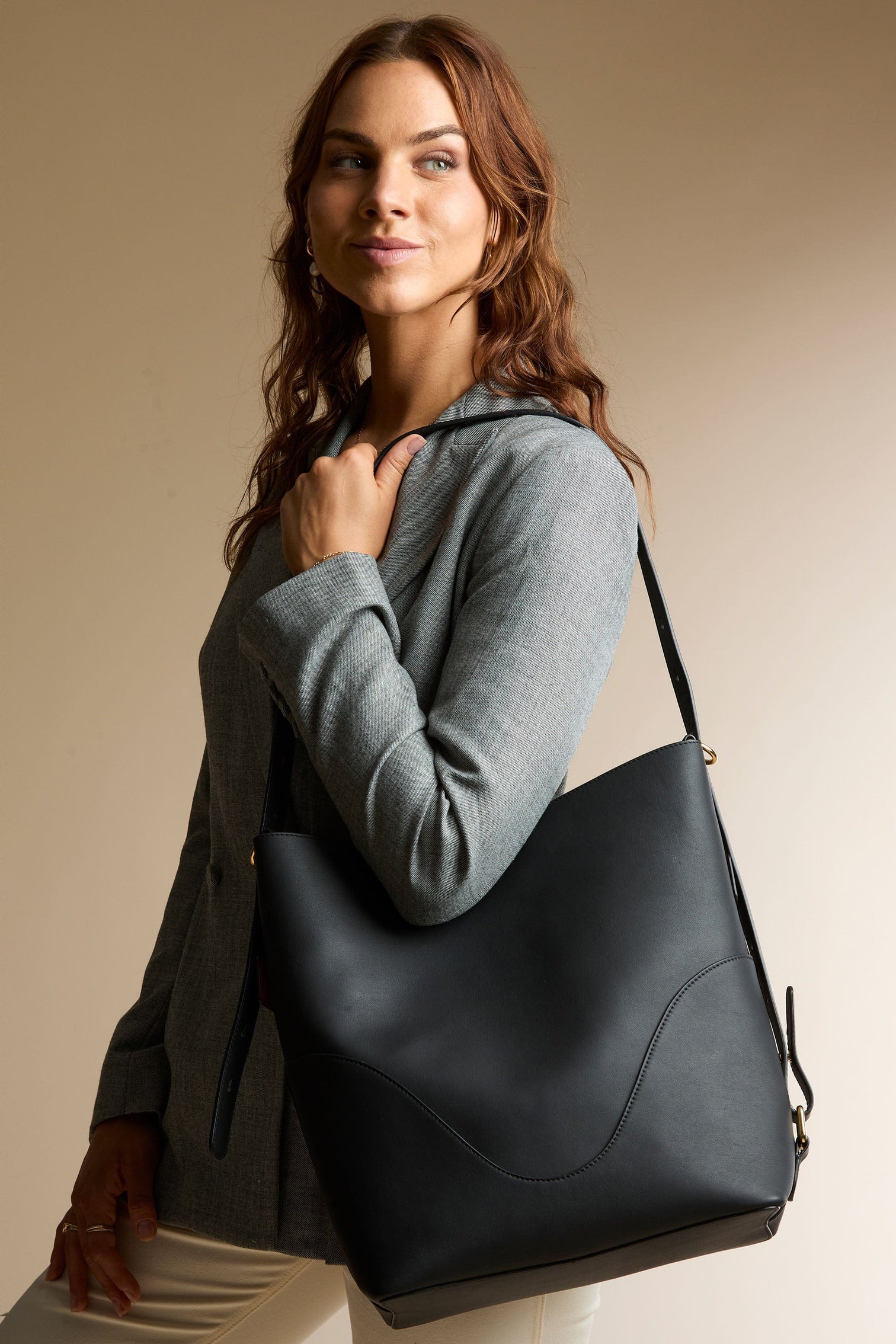 Shop Marina Soft Bucket - OLEADA: Leather Soft Bucket Work Bag for ...