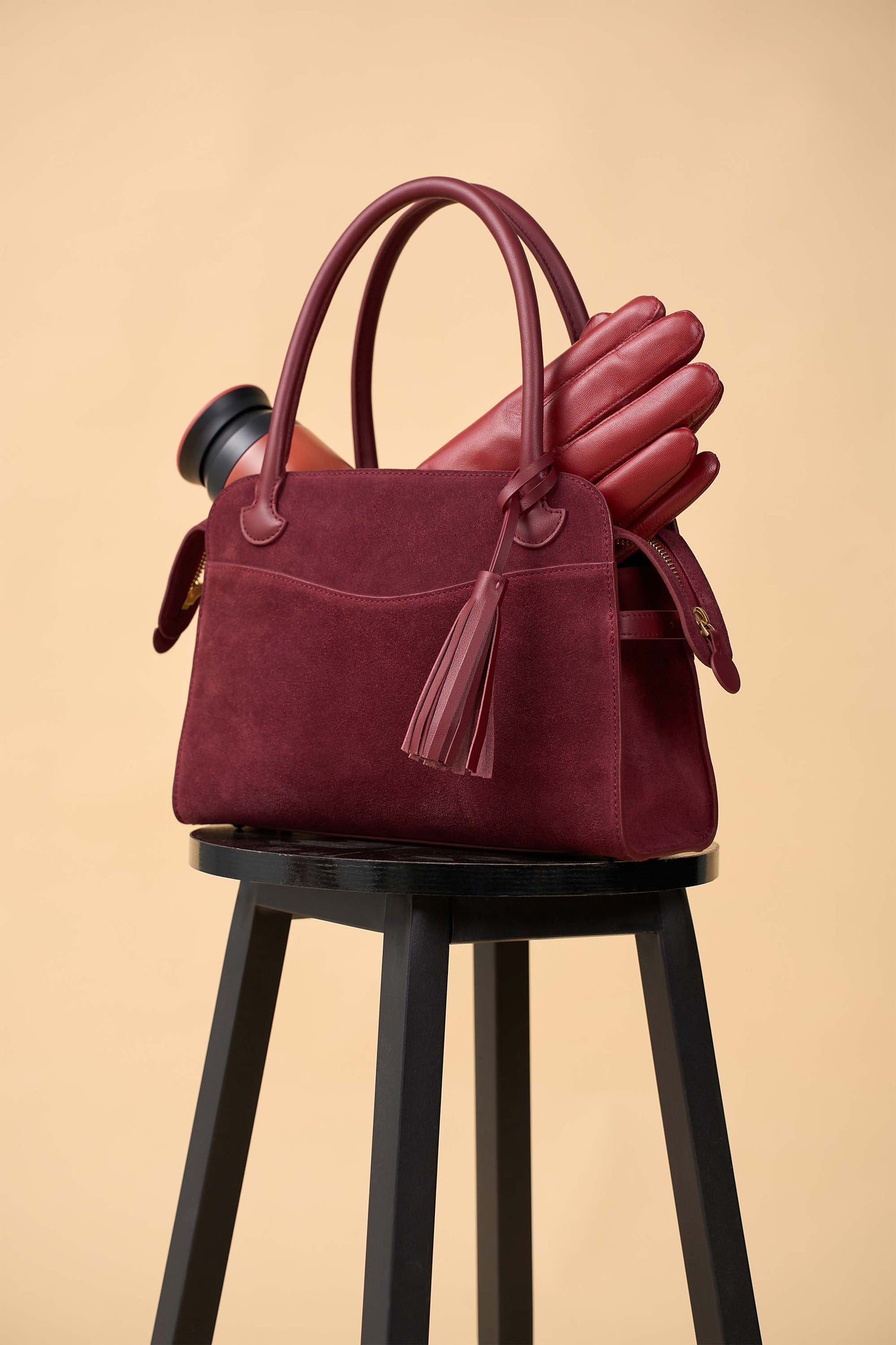 Shop Mini Coast Portfolio Satchel - OLEADA: Luxurious Suede Work Bag ...